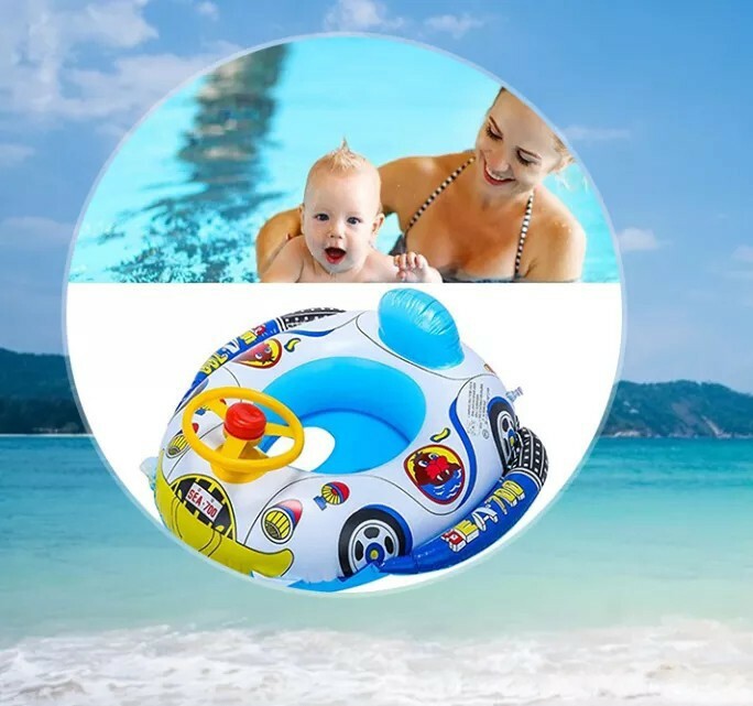 Inflatable Car Float For Kids Pool Sea Water Play Swimming Protection ...