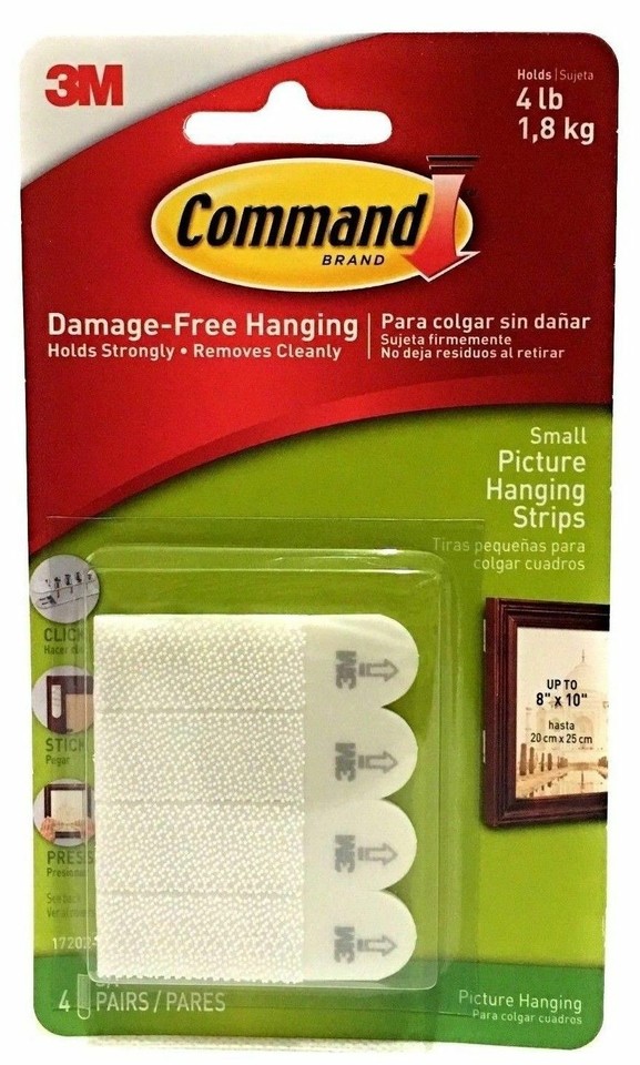 3M Command Strips Self Adhesive Damage Free Wall Hanging Picture Frames ...