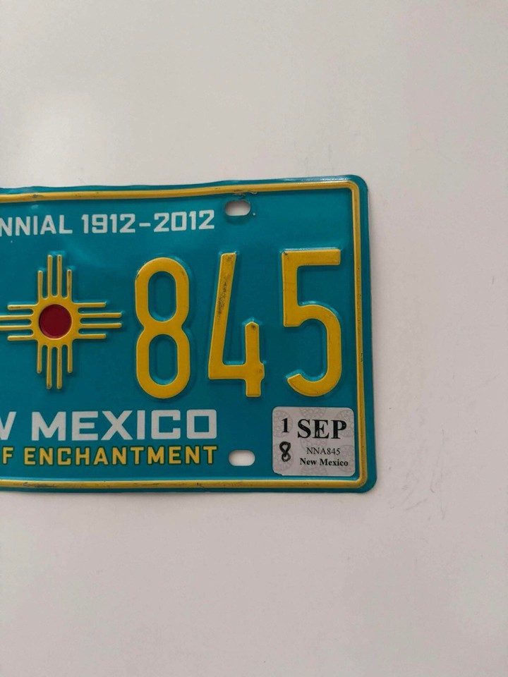 New Mexico USA Turquoise Beautiful Centennial License Plate Expired | eBay