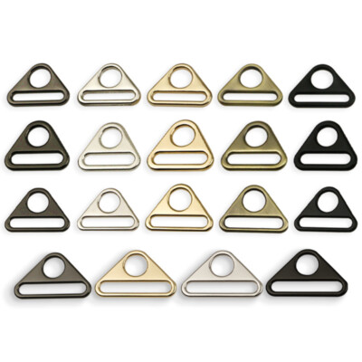 10pcs Straps Metal Triangle Buckle Circular Hole Adjuster Buckles Bag ...