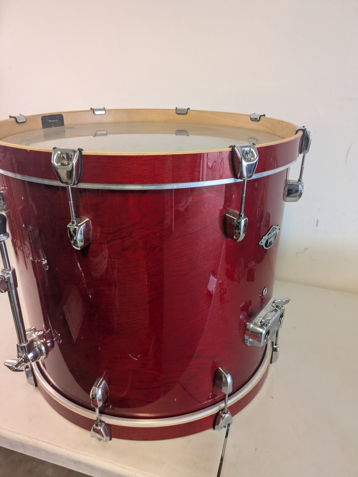 Pearl Export Series 18"x22" Bass Drum with Legs + Gyro-Lock Stand – Red ...