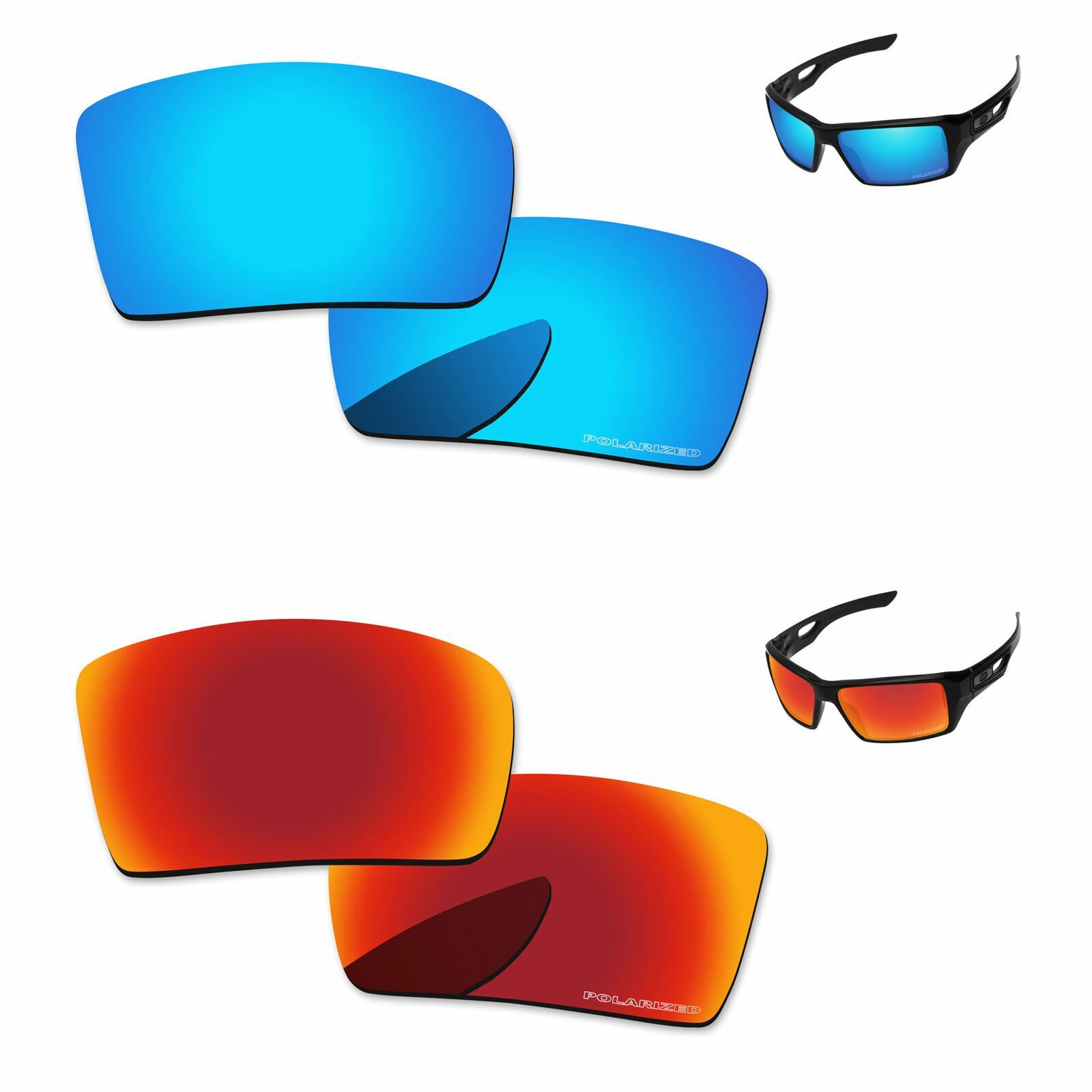 PapaViva POLARIZED ETCHED Replacement Lenses For-Oakley Eyepatch 2 ...