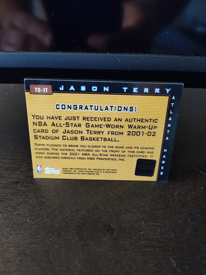 2001-02 Topps Stadium Club Touch of Class Jason Terry #TC-JT - Hawks ...