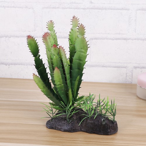 Reptile Cage Decoration Gecko Tank Accessories Terrarium Plants ...