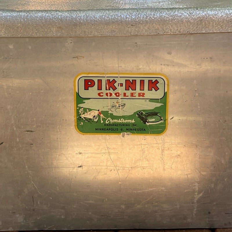 Cronstroms Pik Nik Mid Century Aluminum Cooler Ice Chest Box | eBay