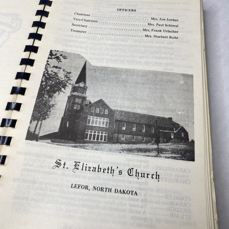 What’s Cookin In Lefor North Dakota Cook Book 1975 St Elizabeth Church ...