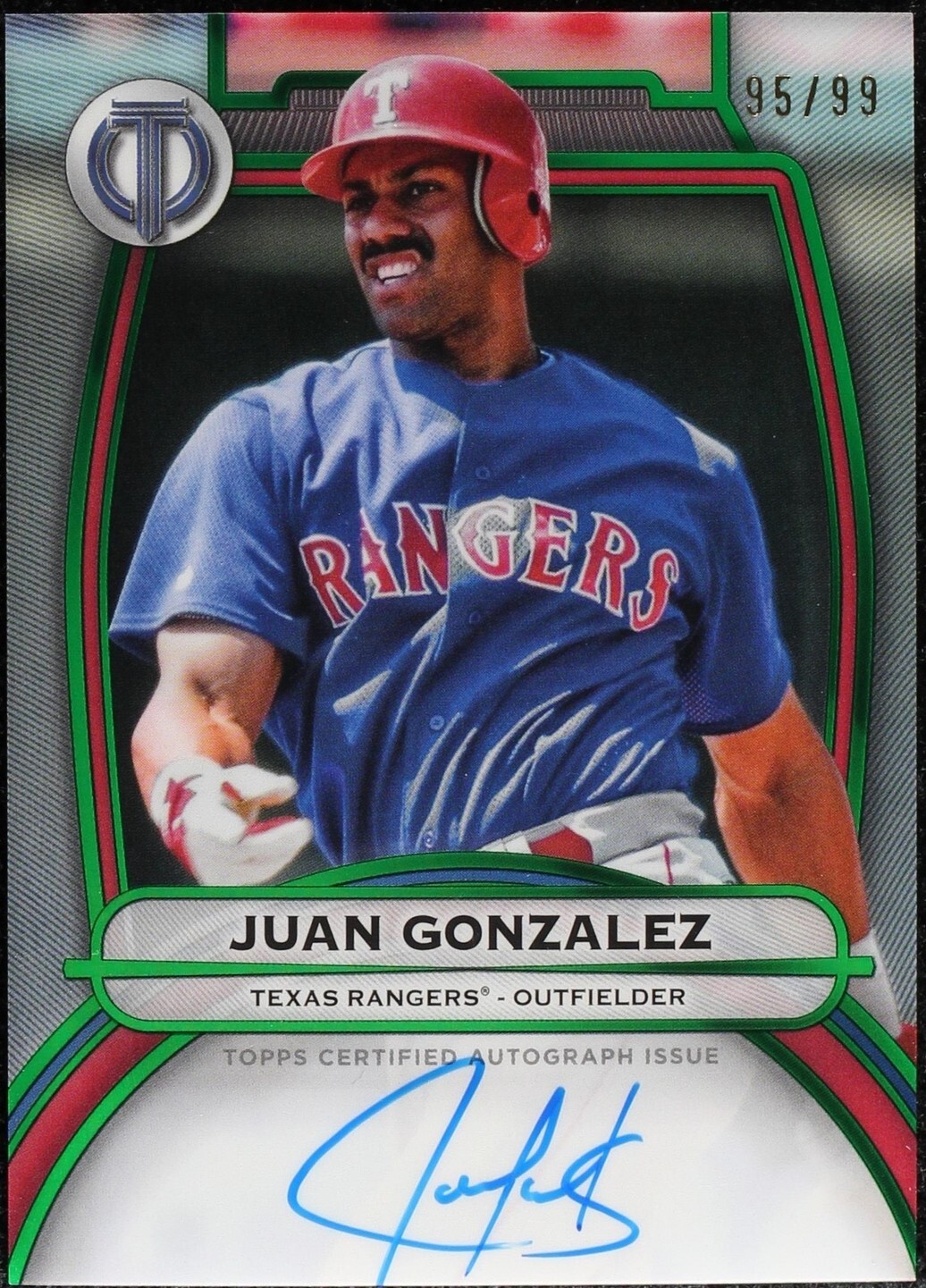 2025 Topps Tribute - Tribute Autographs Juan González #TA-JG Green /99 ...
