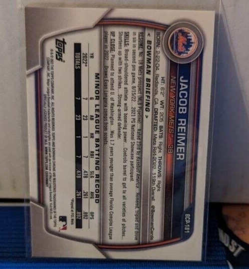 2023 Bowman Chrome 1st Jacob Reimer | eBay