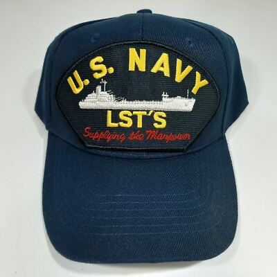 US Navy LST's Supplying The Manpower Men's Patch Cap Hat Navy Blue | eBay