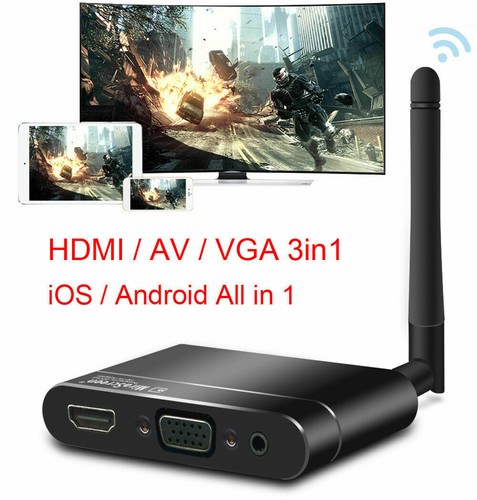 Wireless WiFI HD Stick HDMI VGA AV Adapter For iPhone Xiaomi Android ...