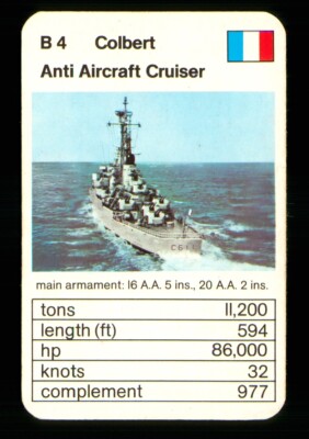 1 x info card Warship Anti Aircraft Cruiser Colbert - R093 | eBay UK
