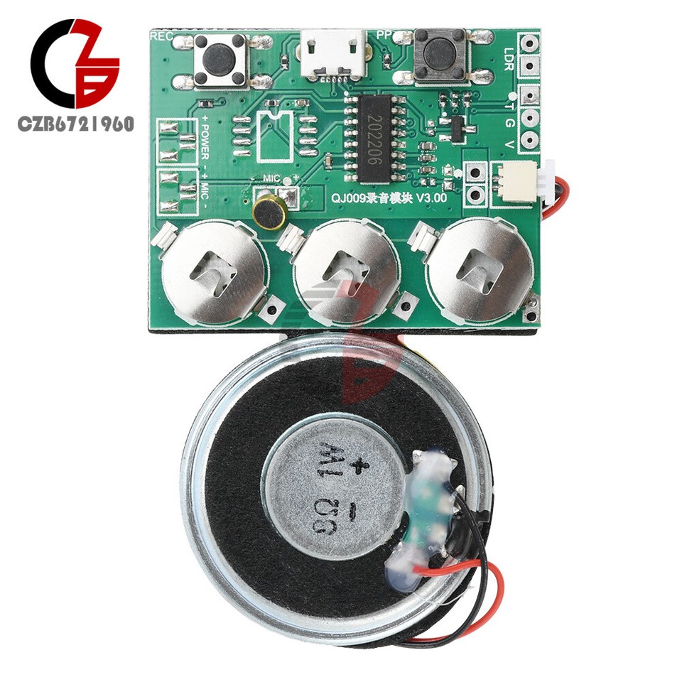 1-10pcs 100S Greeting Card DIY Recordable Voice Chip Music Box Sound ...