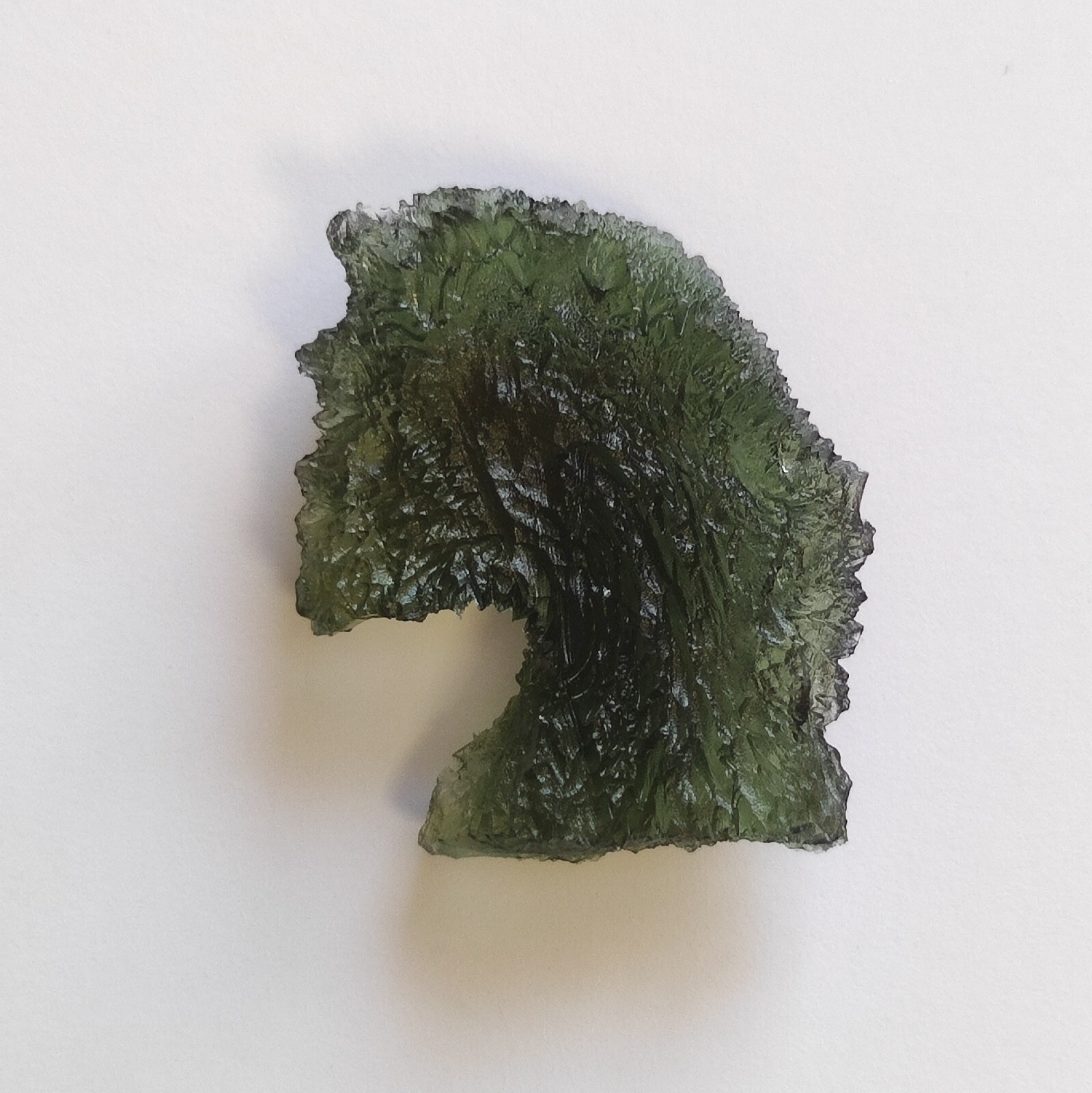 Genuine raw MOLDAVITE tektite stone from Czech republic (COA) 5,24g ...
