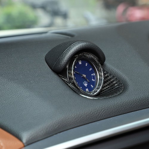 2pcs Real Carbon Fiber Interior Dashboard Clock Trim for Maserati ...