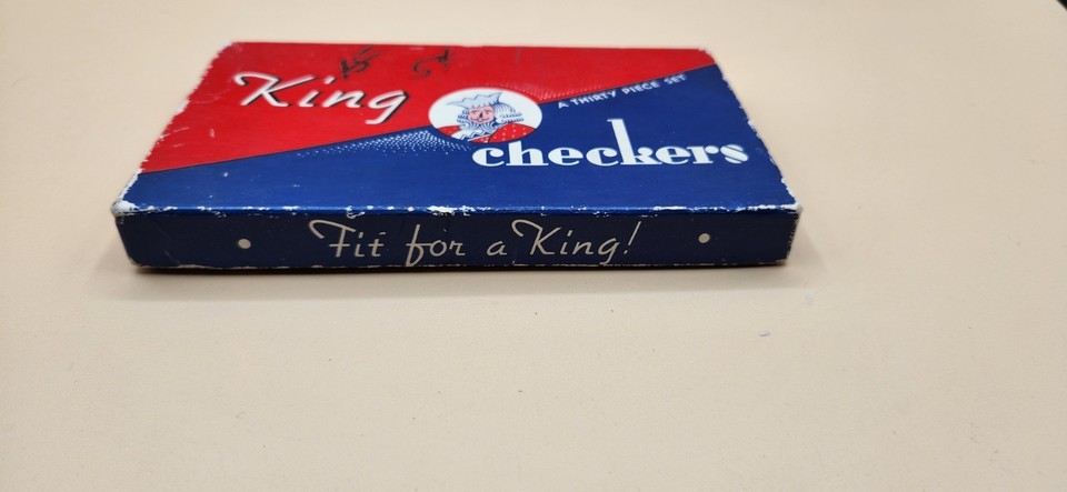 Vintage King Checkers Game Wood Playing Pieces in Box | eBay