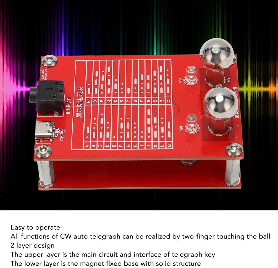 Morse Code Telegraph Key, Automatic Key with Magnet Fixed Base,... | eBay