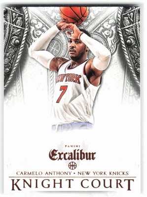2014-15 Panini Excalibur Knight Court Carmelo Anthony #24 New York ...