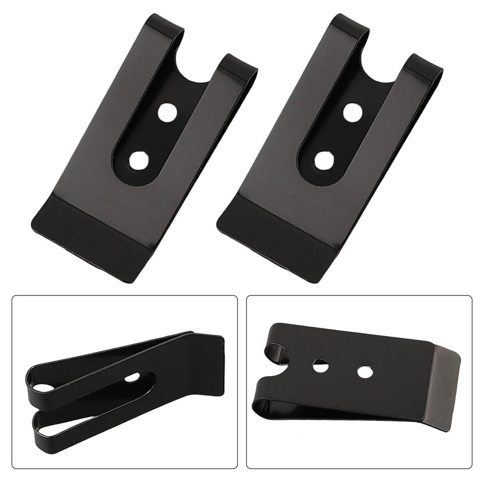 Brand New Belt Clip Hook 57*26mm Black Coated Finish Flat Base ...
