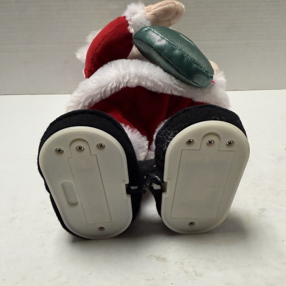 Gemmy Animated Santa Claus w Guitar Rock n Roll Plays Run Run Rudolf ...