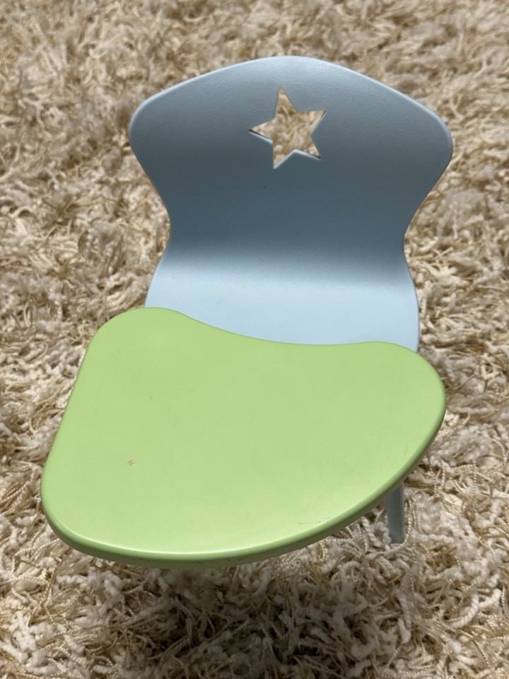 American Girl School Desk Blue Chair with Star & Storage 2009 Set of 3 ...