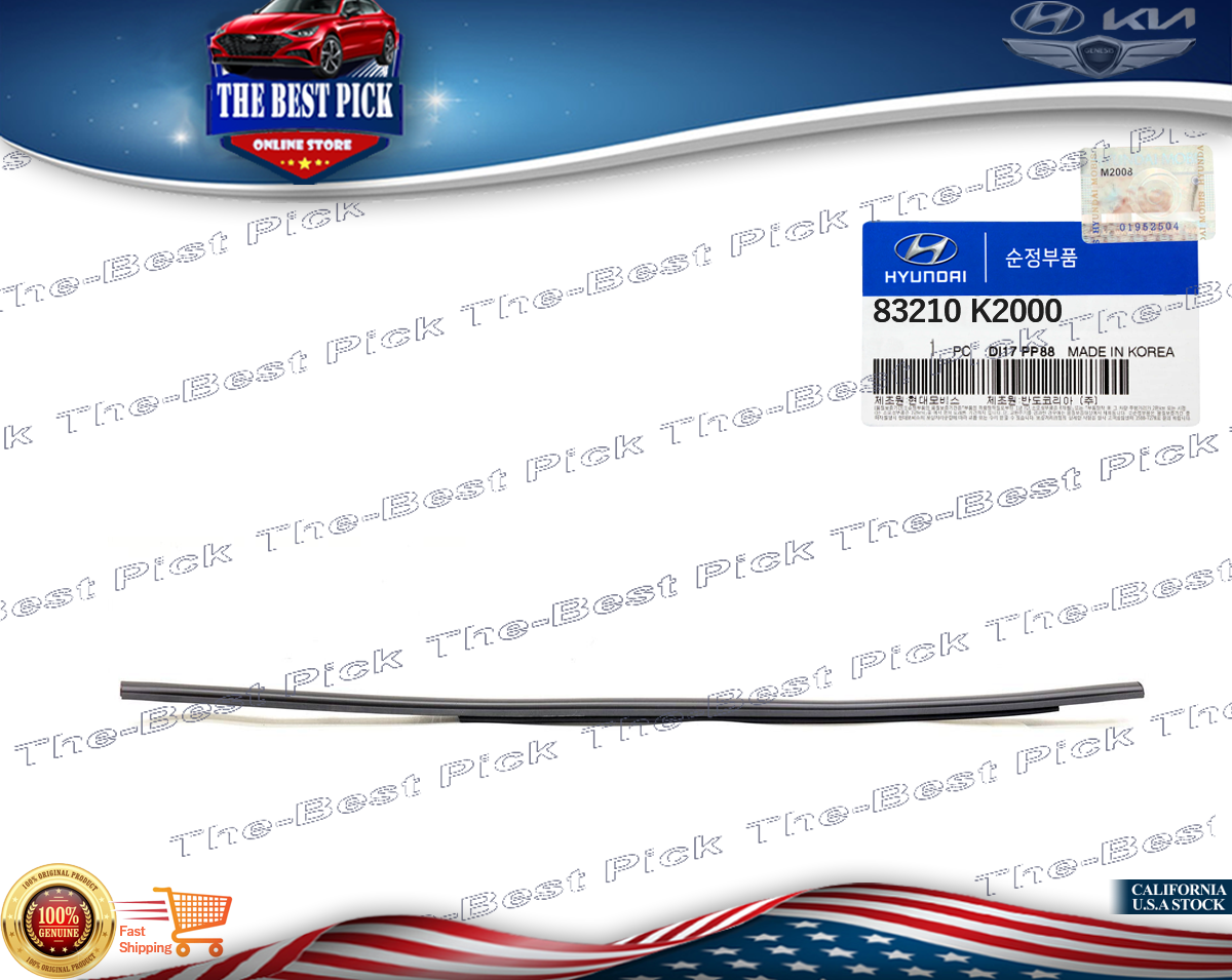 ⭐GENUINE⭐ REAR LEFT DOOR WINDOW BELT MOLDING LH 83210K2000 HYUNDAI ...