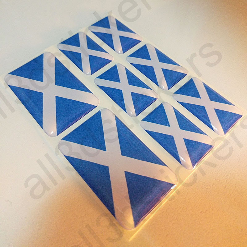 Sticker Scotland Resin Domed Stickers Scotland Flag 3D Vinyl Adhesive ...