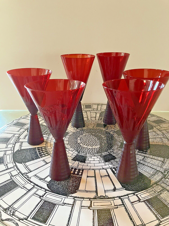 Mikasa Pure Red Goblets Set of Six | eBay