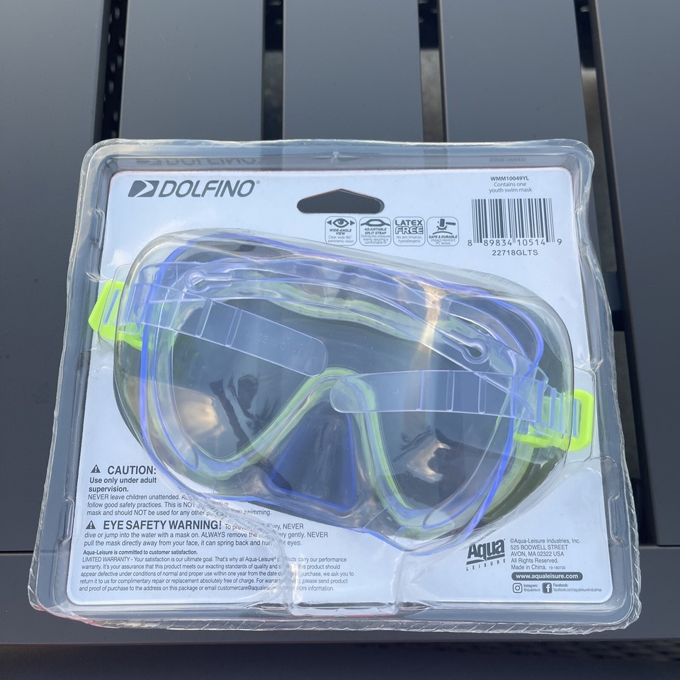 Dolfino Adjustable Youth Swimming Goggles Green Frame Age 7+ | eBay