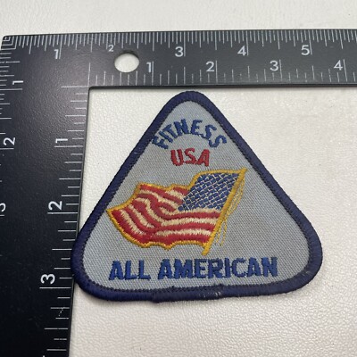 Vtg USA Flag FITNESS ISA ALL AMERICAN Patch 27NQ | eBay