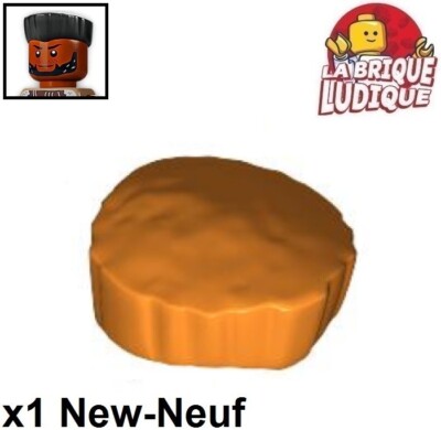 LEGO 1x Minifig Hair Hairstyle Hair Flat Top Dish Brush Right Orange ...