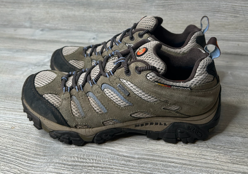 MERRELL Women's Dusty Olive Suede Mesh Vibram Moab Waterproof Hiking ...