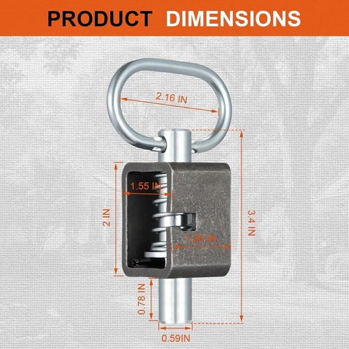 2PCS Weld-On Spring Pin Latch Lock Assembly for Utility Trailer Tail ...