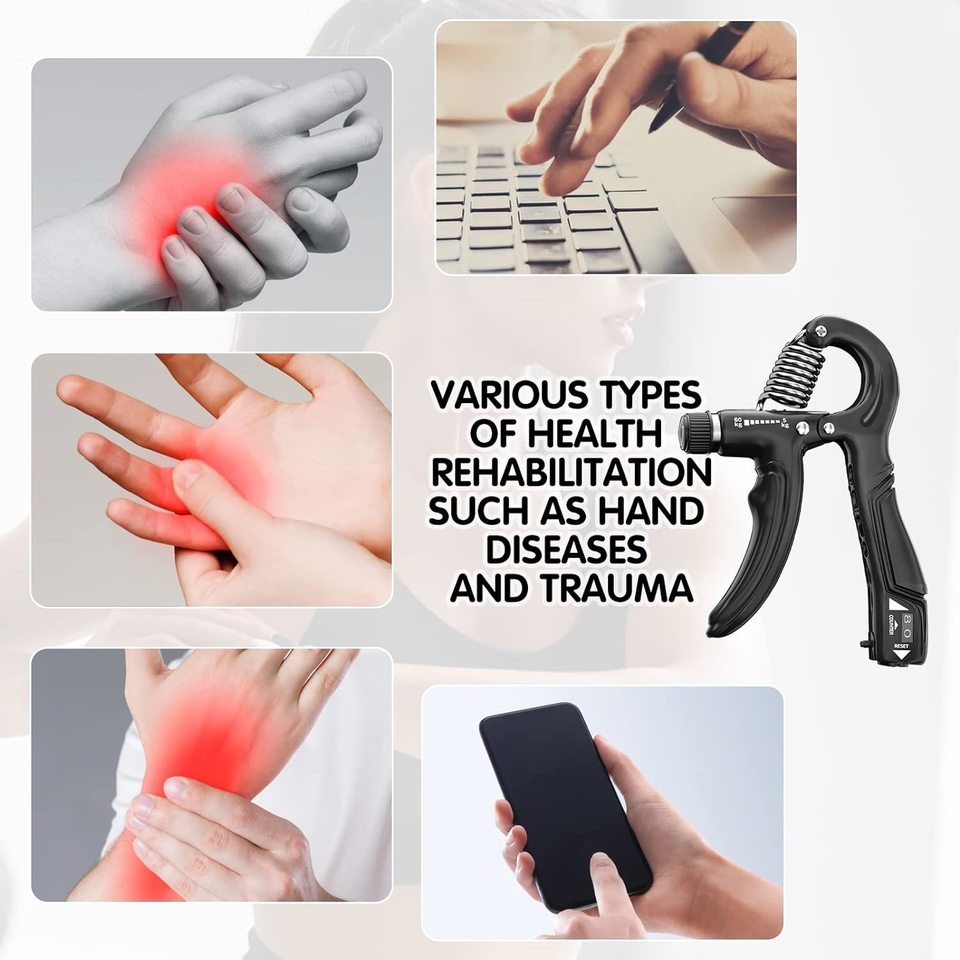 Longang Hand Grip Strengthener with Adjustable Resistance, Wrist ...