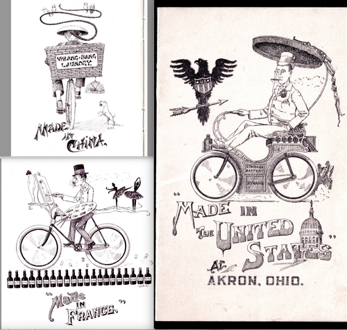 RARE - B.F. Goodrich Rubber Works Akron Bike Tire Ethnic Comic Booklet ...