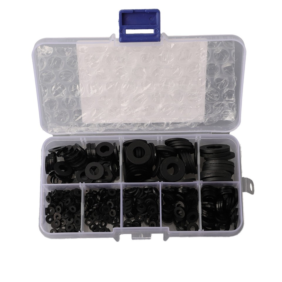 500*Nylon Rubber Flat Ring Washer Seal Hose Gaskets Metric Bolt Srew ...