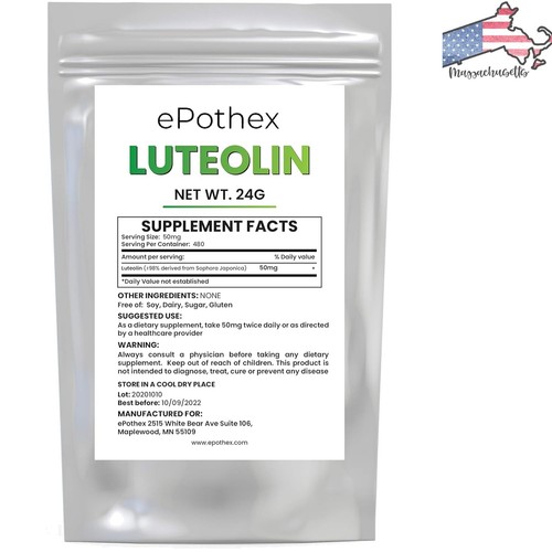 Pure Luteolin Powder - Brain & Nervous System Support - 24 Grams | eBay