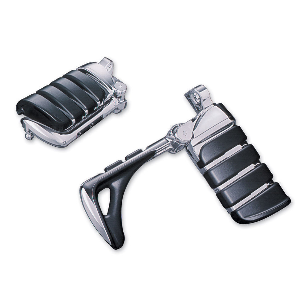 Kuryakyn Chrome Rubber Switchblade Hidden Heel Rest Footpeg Pegs Set ...