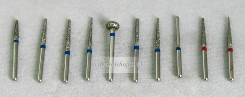 10PC Dental FG Diamond Polishing Burs Kit For Anterior Crowns and ...