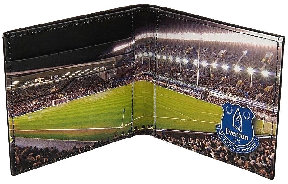 EVERTON FC REAL LEATHER FOOTBALL SPORTS TEAM MONEY STADIUM WALLET PURSE ...