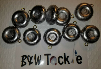 25 of 8 oz Round River Sinkers - Lead Fishing Weights - Free Shipping ...