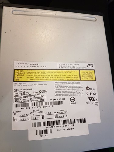 NEC ND-2100A DVD R/RW & CD-R/RW Drive Laufwerk 16x/48x Brenner IDE ...