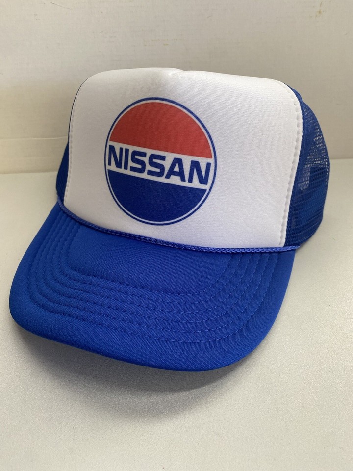 Vintage Nissan Hat Nissan Trucker Cap snapback Blue Hat adjustable | eBay