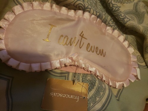 Francesca's" I CAN'T EVEN" RUFFLE EYE MASK NWT | eBay