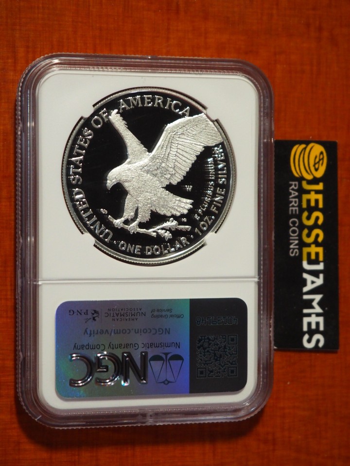 2025 W PROOF SILVER EAGLE NGC PF70 FDI MERCANTI & GAUDIOSO DUAL SIGNED ...