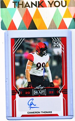 2022 Leaf Draft Cameron Thomas RED Parallel Auto Rookie Card #BA-CT5 ...
