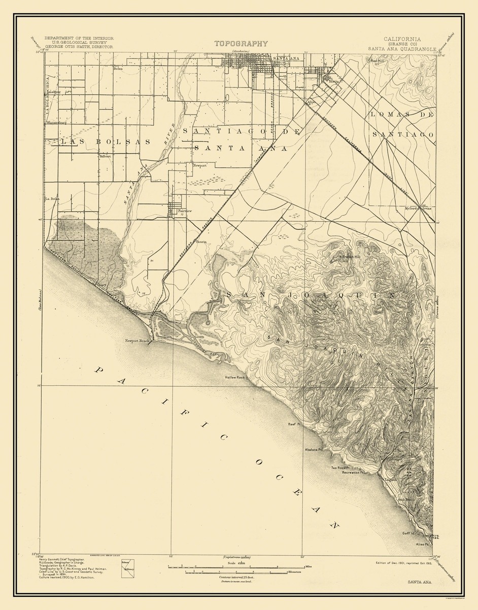 Santa Ana California Map