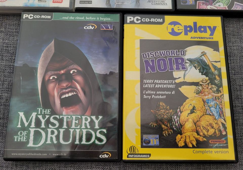 PC ADVENTURE GAMES AURA DISCWORLD NOIR MONOPOLY TYCOON MYSTERY DRUIDS ...
