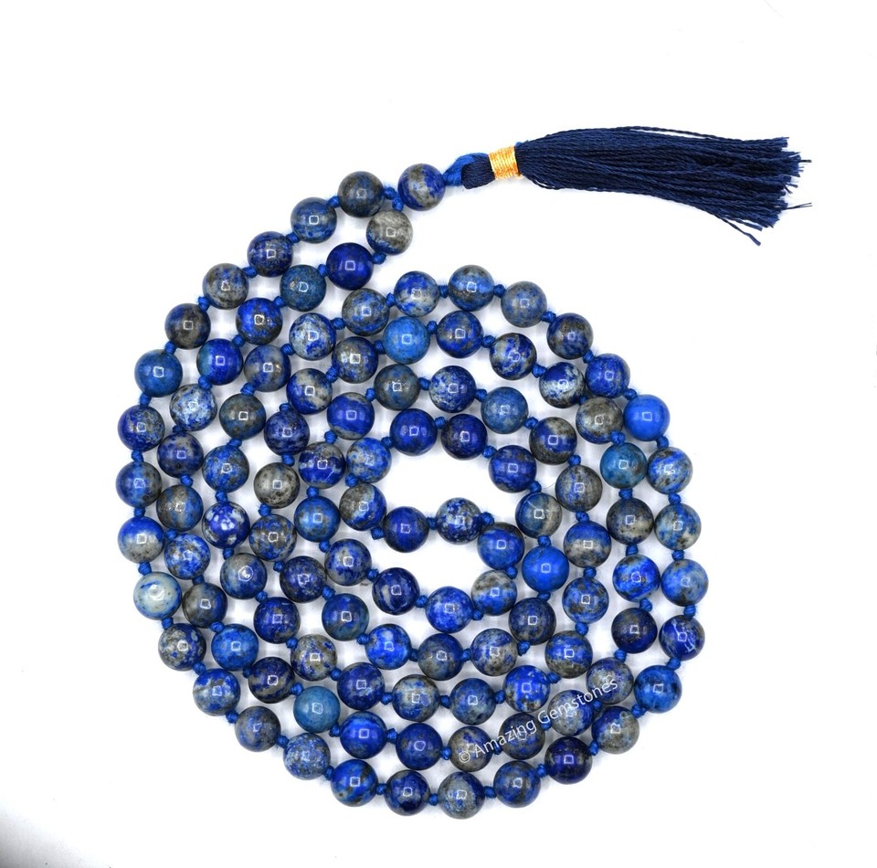 Lapis Lazuli Mala (Hand Knotted) - 108 Mala Beads 8mm | eBay