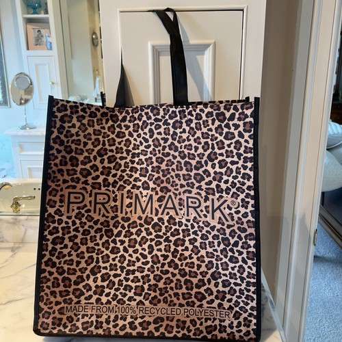 Primark London animal print leopard XL 18x17 beige recyclable shopping ...