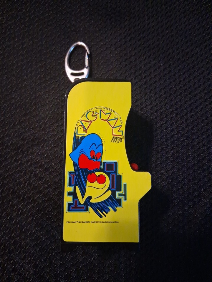 Pac - Man Keychain Arcade Game 2019 Bandai Namco Mini Handheld Tested ...